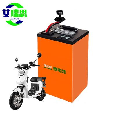 China 48V 80Ah Ternary Lithium Battery Orange Electric Motorcycle Lithium Batteries for sale