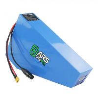 China Customized 48V 25.6Ah Triangle Ebike Lithium Battery Pack 390X 255X 75 mm 112 Pieces 18650 or 84 Pieces 21700 for sale