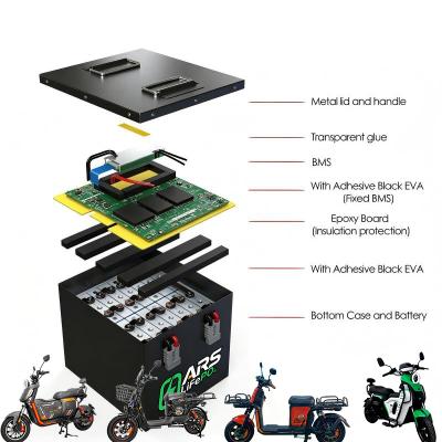 China ARS LiFePO₄ 48V 60V 72V 80Ah  suitable for truckbike U6 electric bicycle for sale