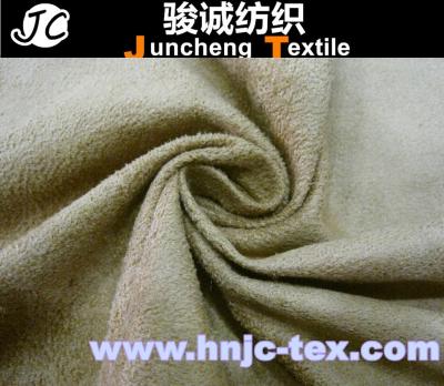 China Hign Desity Fashion Weft Knitting Stretch Suede/decoration/ sofa upholstery /apparel for sale
