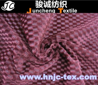 China 2015 Pineapple print fabrics with small checks French Velvet fabric for sofa/ upholstery for sale