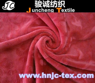 China polyester spendex blend elastic super soft velboa fabric/ fabric flower brush/carpet for sale