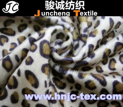 China 100% polyester printed Tiger stripes design warp knitting velboa fabric polyester fabric for sale