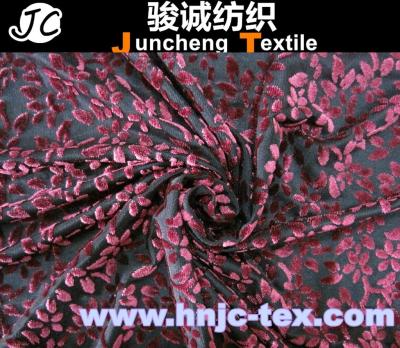 China New burnout anti-static polyester flower pattern non-invert fabric women apparel fabric for sale
