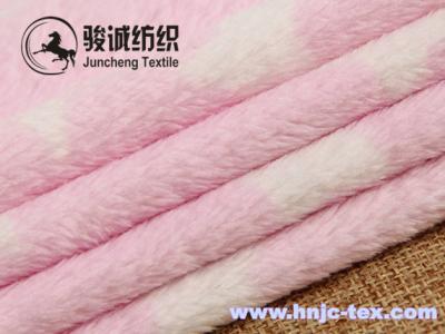 China Hot sell single side printed super cuddle soft velboa for pajamas fabric and apparel for sale