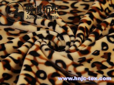 China Environment friendly leopard pattern imitated cuddle soft velboa for home textile for sale