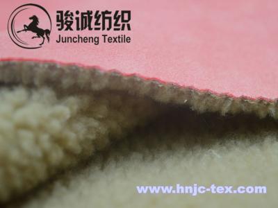 China Thick and warm suede fabric with lamb wool back for overcoat and jaket for sale
