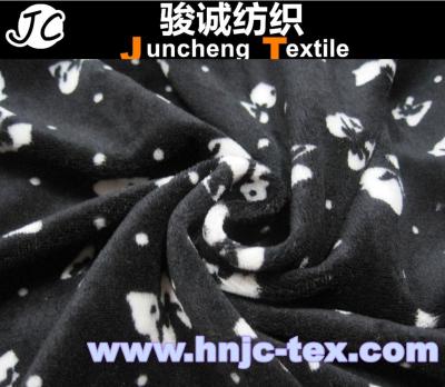 China Polyester and spandex blended elastic velvet/velour fabric for apparel and pajamas for sale