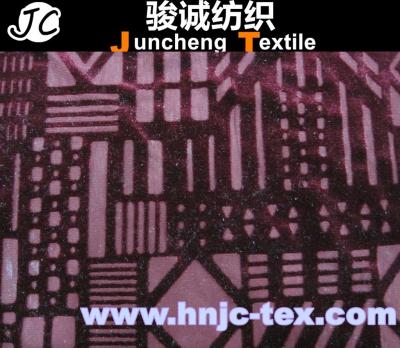China New fabric flower pattern burnout spendex and polyester blend elastic  non-invert fabric for sale