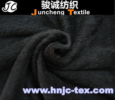 China New 100% polyester jet black double sides super soft velboa fabric for bedding for sale