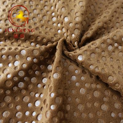 China 2mm 250gsm Hot Stamping Gold Stamp and Foil Printing velour fabric for Car Seat Cover and furniture for sale
