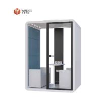 China Flexible Space Sound Proof Phone Booth Two Persons Acoustic Pods For Offices for sale