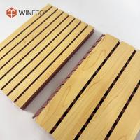 China Interior Soundproofing Grooved Acoustic Panels 2440mm With Red Fire Resistant MDF for sale