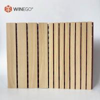 China Interior Soundproofing Grooved Acoustic Panels 2440mm With Red Fire Resistant MDF for sale