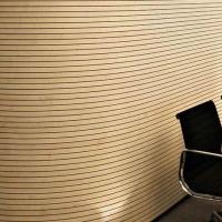 China Interior Soundproofing Grooved Acoustic Panels 2440mm With Red Fire Resistant MDF for sale