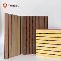 China Fire Retardand MDF Grooved Acoustic Panels Melamine Finish For Wall Decoration for sale