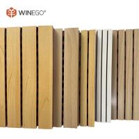 China Fire Retardand MDF Grooved Acoustic Panels Melamine Finish For Wall Decoration for sale