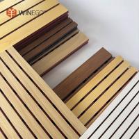 China Custom Color Grooved Acoustic Wood Wall Panels 15mm For Aesthetically Spaces for sale