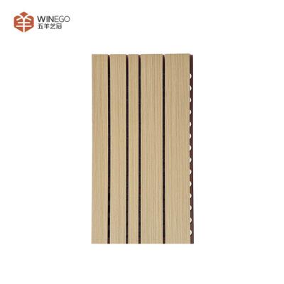 China Eco-friendly and Stylish Grooved Acoustic Panel for Auditorium Church Theater for sale