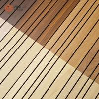 China Eco-friendly and Stylish Grooved Acoustic Panel for Auditorium Church Theater for sale
