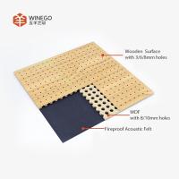 China Modern Style Veneer Acoustic Perforated Wood Panels For Residential Office for sale