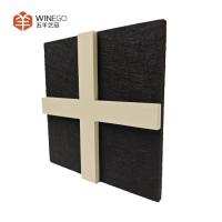 China Artistic Geometric PET 3D Wood Slat Acoustic Wall Panels with Painted for sale