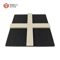 China Artistic Geometric PET 3D Wood Slat Acoustic Wall Panels with Painted for sale