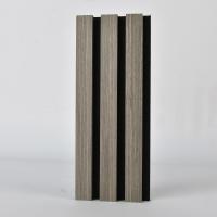 China 2400mm Natural Oak Acoustic Slat Wood Wall Panels With Black Grey Felt Backing for sale