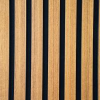 China Veneer Finish Acoustic Wood Slat Panels With Felt Backing W600xL2400xT21mm for sale