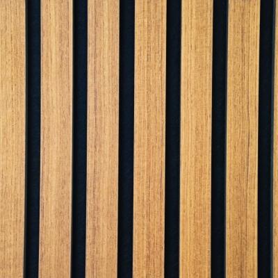 China Veneer Finish Acoustic Wood Slat Panels With Felt Backing W600xL2400xT21mm for sale