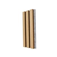 China Custom Effortless Installation Wooden Slat Acoustic Panels On Grey Black Felt Backing for sale