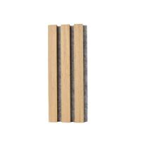 China Custom Effortless Installation Wooden Slat Acoustic Panels On Grey Black Felt Backing for sale