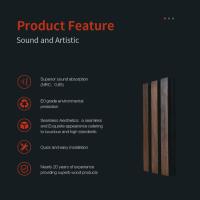 China 0.85 NRC Wood Slat Acoustic Panels Melamine Finish High Density For School Decor for sale