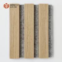 China Timeless Wood Slat Acoustic Panels For Harmonious Interiors Three Side Banding for sale