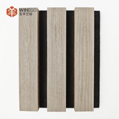 China Customized Different Colors Wood Slat Acoustic Panel Meet Aesthetic Requirements for sale