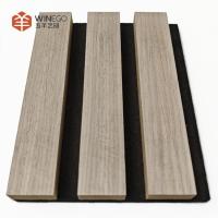China Customized Different Colors Wood Slat Acoustic Panel Meet Aesthetic Requirements for sale