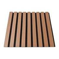 China Artistic Wood Slat Acoustic Panels Three-Sided Wrapping  For Modern Homes for sale