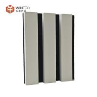China Elegant Wood Slat Acoustic Panels With Wood Grain Texture For Living Room for sale