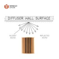 China 3D Wooden Acoustic QRD Sound Diffuser For Music Studio With Various Burlywood for sale
