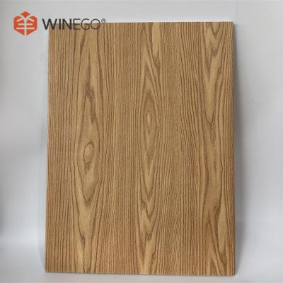 China Noise Reduction Woodgrain Print PET Decorative Acoustic Panels 9mm Thick for sale