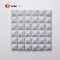 China 12mm 24mm 3D Polyester Fiber Acoustic Panel , Mold Resistant Polyester Acoustic Board for sale