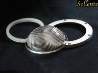 China Anti Glare Glass LED Light Lens With Silicone Gasket Aluminum Ring for sale