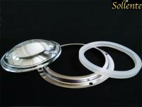 China 100mm Clear Glass Plano Convex LED Optical Lens For LED High Bay Light for sale