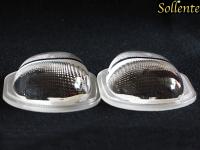 China 107MM Anti Glare Optical COB LED Glass Lens For 30W - 100W Street Light for sale