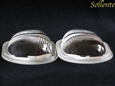 China 107MM Anti Glare Optical COB LED Glass Lens For 30W - 100W Street Light for sale