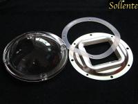 China LED Flood Light Plastic 118mm LED Light Covers With Reflector for sale