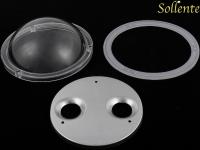 China 142mm Frosted LED High Bay Light Lens Cover For 50W LED Flood Light for sale
