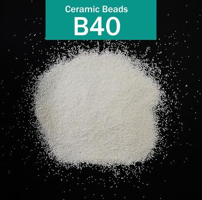 China 425um Ceramic Blasting Media B400 Bead In 25 Kgs Melting Method for sale