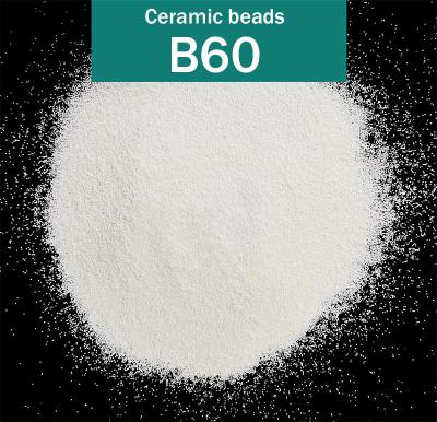 China 125 Um B60 Ceramic Bead Blasting Bead Abrasive 66% ZrO2 In 25kgs for sale