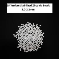 China 95%  Zirconia Beads 2.0-2.2mm Zirconia Grinding Media High Strength Hardness for sale